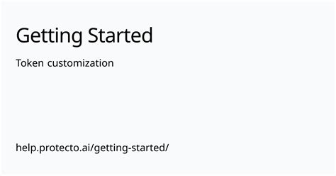 Token Customization Getting Started