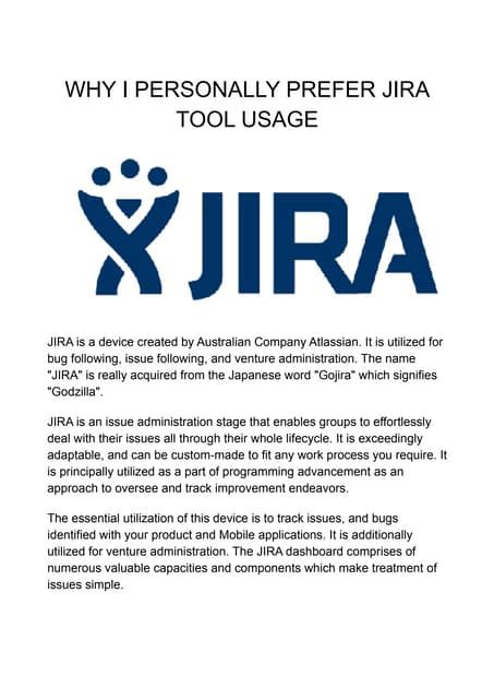 Jira Pptx Operating Systems Computer Software And Applications