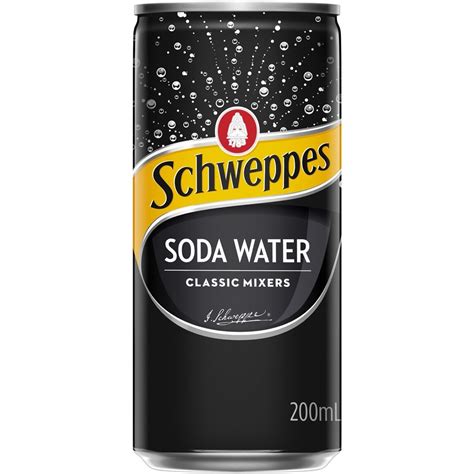 Food And Beverages Schweppes Soda Water 200ml Cans Pack Of 24