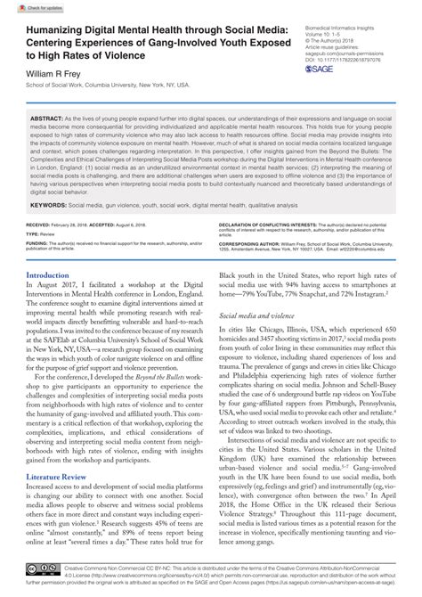 Pdf Humanizing Digital Mental Health Through Social Media Centering Experiences Of Gang