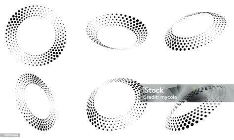 하프 톤 원 프레임 추상도 도트 로고 엠블럼 디자인 요소 모든 프로젝트에 대 한 다른 원근을 가진 추상점 반톤 벡터 0명에 대한 스톡 벡터 아트 및 기타 이미지 Istock