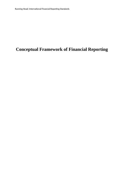 Conceptual Framework Of Financial Reporting Desklib