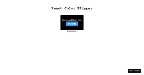 React Color Flipper Codesandbox