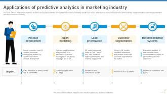 Applications Of Predictive Analytics In Marketing Use Of Predictive Analytics In Modern Data