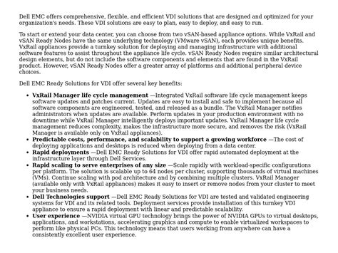 Key Benefits Vdi Design Guide—citrix Virtual Apps And Desktops On Vxrail And Vsan Ready Nodes