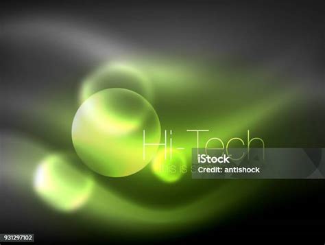 적 열 하는 원형 하이테크 현대 거품 템플릿 셰이프 또는 분야 테크노 빛나는 유리는 흐리게 네온 기하학적 추상 배경 추상적인에 대한 스톡 벡터 아트 및 기타 이미지 Istock