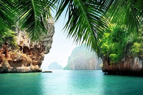 Thailand Beach Natural Landscape Green Island And Sea Nature Landscape