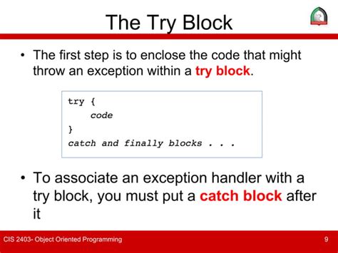 Exception Handling Pptx Programming Languages Computing