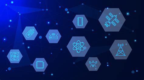 Global Network Connection With Technology Icons Business Network With