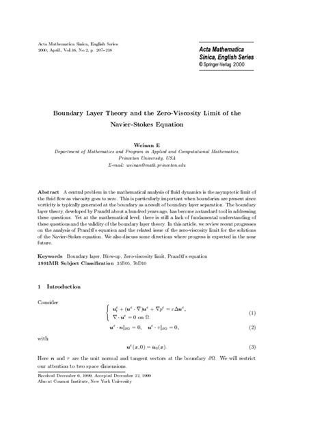 Boundary 2 Pdf Boundary Layer Navierstokes Equations