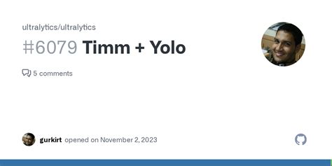 Timm Yolo · Issue 6079 · Ultralyticsultralytics · Github
