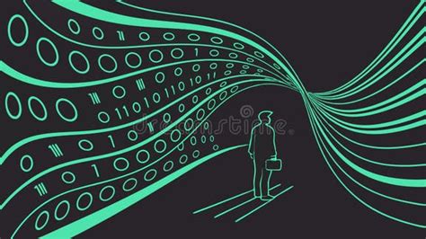 Binary Code Stream Digital Technology Data Flow Information