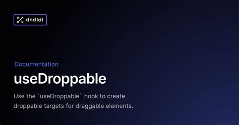 Usedroppable Dnd Kit