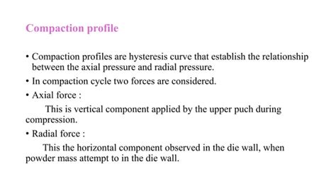 Compression And Compaction Physics Of Tablet Compression PPTX Chemistry Science