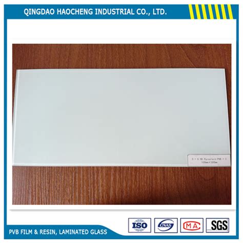 Porcelain White Laminated Glass With 038mm Pvb Film Interlayer