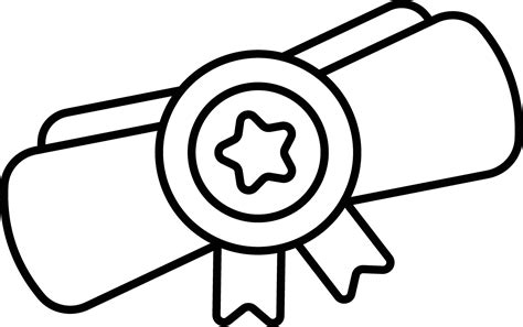 Certificate Line Icons Design Style Vector Art At Vecteezy