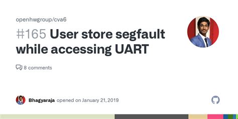 User Store Segfault While Accessing Uart Issue Openhwgroup Cva Github