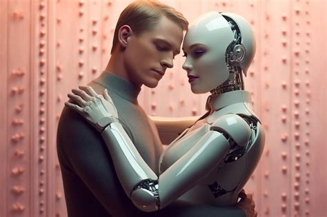 Premium Photo Love Relationship Between A Human And A Robot The