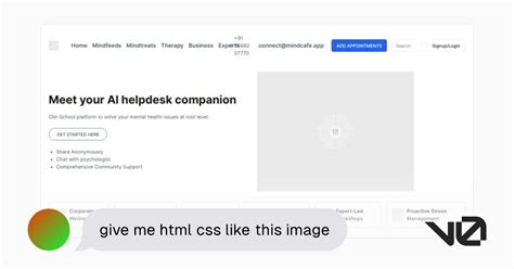Give Me Html Css Like This Image A V0dev Template V0