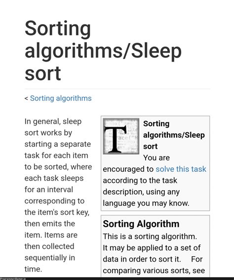 Best Sorting Algorithm Ever ProgrammerHumor Io