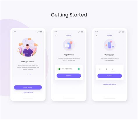 Getting Started Screens On Behance Getting Started Screens On Behance