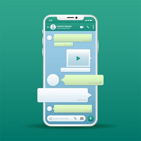 Premium Vector Gradient Whatsapp Chat Template