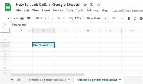 How To Lock Cells In Google Sheets OfficeBeginner How To Lock Cells In Google Sheets OfficeBeginner