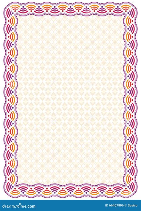 Vector Certificate Border Template With Additional Design Elements Royalty Free Stock Image