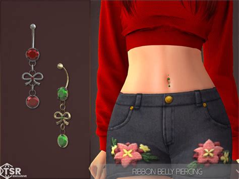 The Sims Resource Ribbon Belly Piercing