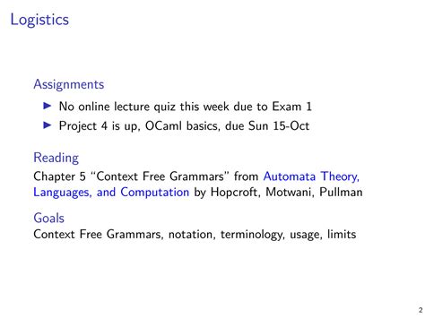 SOLUTION Context Free Grammars Studypool