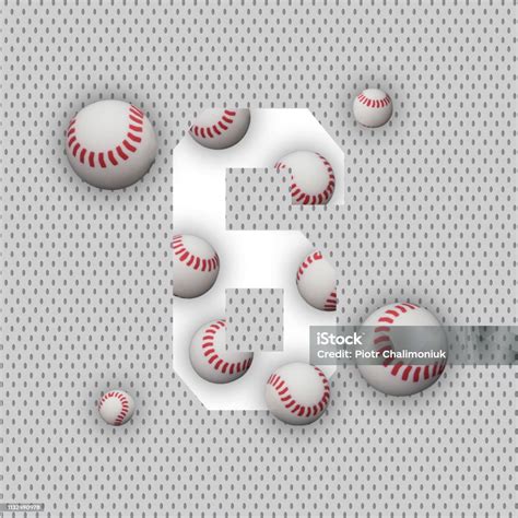 6 숫자 여섯 그래픽 흰색 숫자와 흰색 바탕에 흰색 공 창조적 인 타이포 그래피 야구 공 야구 월드컵 0명에 대한 스톡 사진 및 기타 이미지 Istock