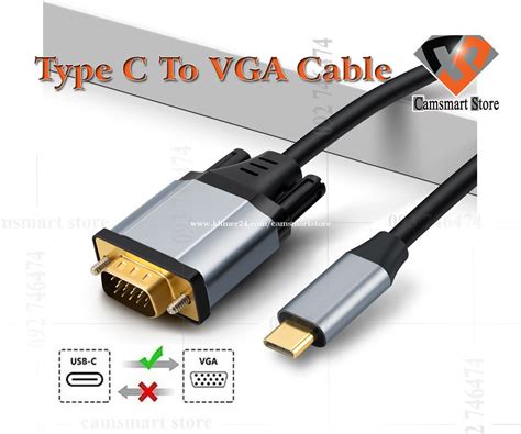 Type C To Vga Conversion Cable Usb Mobile Phone Connection Notebook