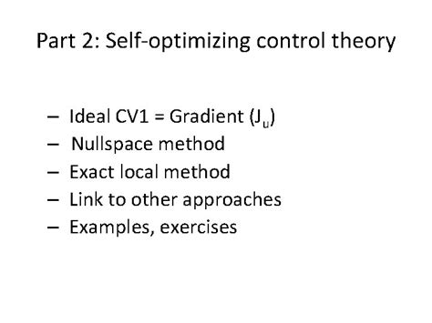 Advanced Process Control With Focus On Selecting Economic