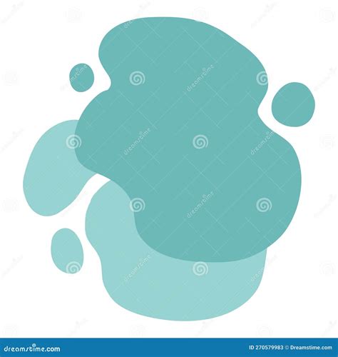 Abstract Trendy Doodle Art Set Of Hand Drawn Plant Curve Shape Object Blob Design Element