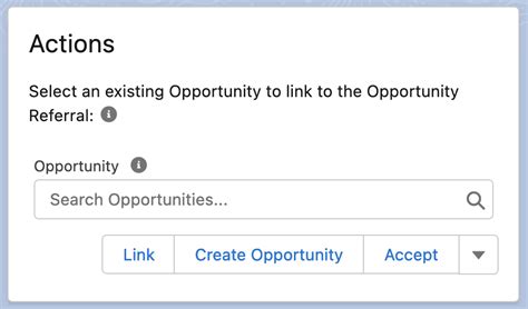 Lightning Components Opportunity Actions Workspan