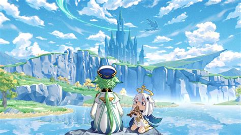 Genshin Impact Mondstadt 4k Ultra Hd Wallpaper With Sucrose And Paimon