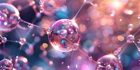 Atoms Molecules On Abstract Background Ai Generated Premium Ai Generated Image