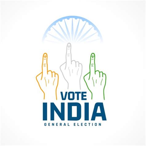 Indian General Voting Background For Political Vector Image