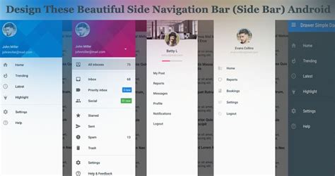 Android Navigation Bar Design Navigation Bar Design Navigation Bar