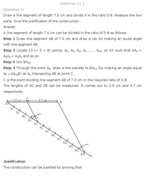 Constructions Class 10 Mathematics Ncert Solutions