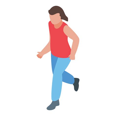 Running Girl Icon Isometric Vector Woman Sport Vector Art At Vecteezy