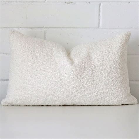 Sofia White Boucle Cushion Cover Rectangle