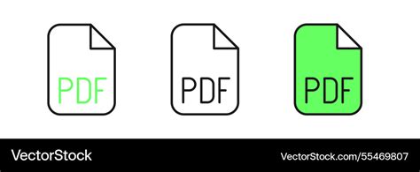 set line pdf file document download button vector image