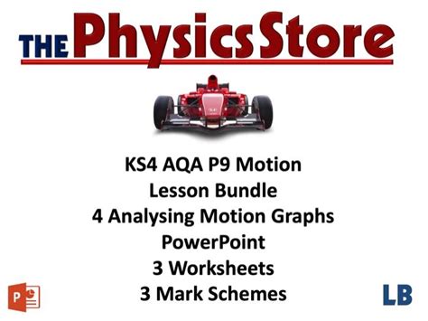 Ks4 Gcse Physics Aqa P9 4 Analysing Motion Graphs Lesson Bundle Teaching Resources