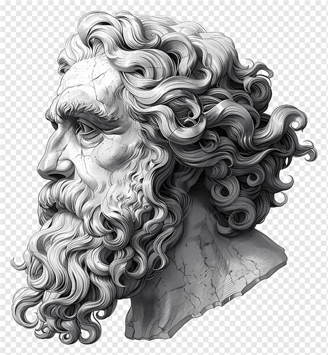 Ancient Man Ancient Greek Statue With Curly Hair Png Pngwing