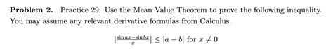 Solved Problem Practice Use The Mean Value Theorem To Chegg