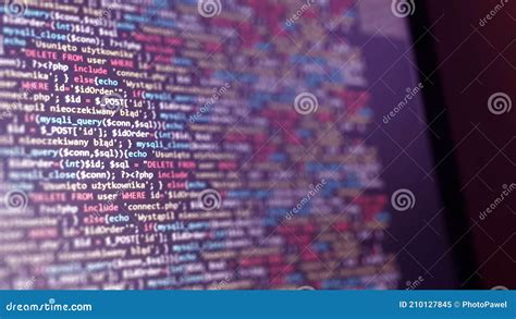 Software Development Monitor Screen Background Developer Display With