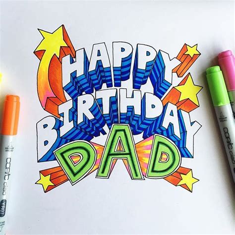 How To Draw A Happy Birthday Card For Your Dad Your Dad Deserves The