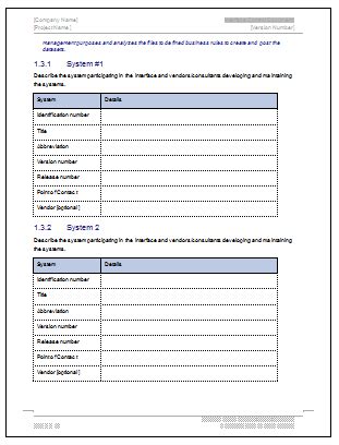 Interface Control Document Template MS Word Templates Forms Checklists For MS Office And