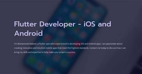 Nabeel Shakeel On Linkedin Flutter Developer Ios And Android Gamma